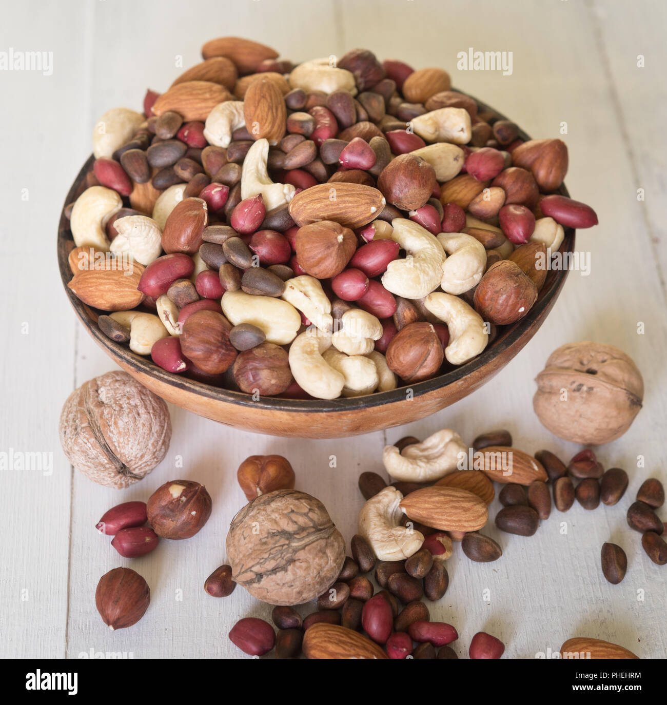 Bowl of natural mixed nuts hi-res stock photography and images - Alamy