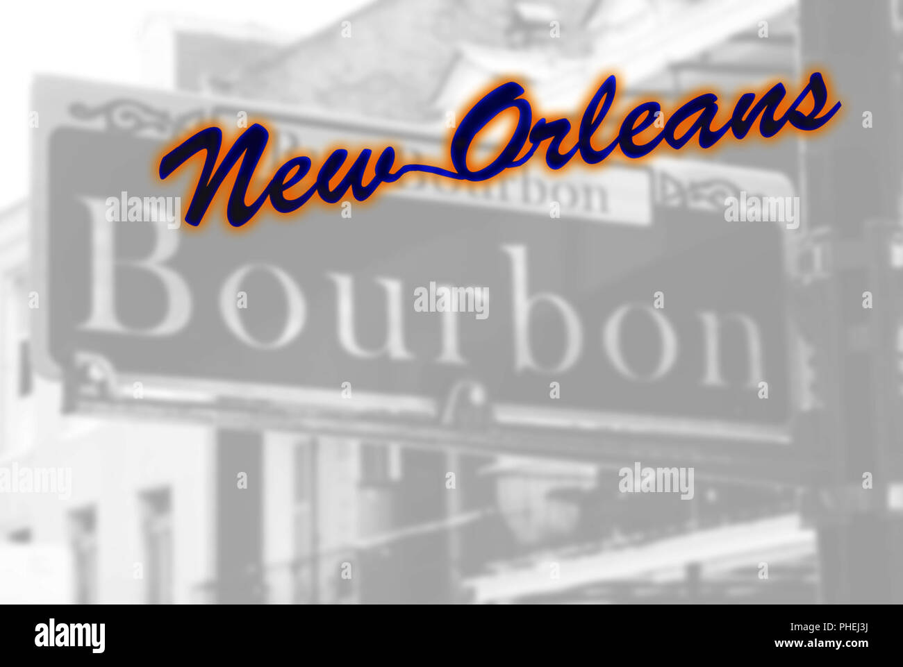 Bourbon Street sign, New Orleans Stock Photo - Alamy