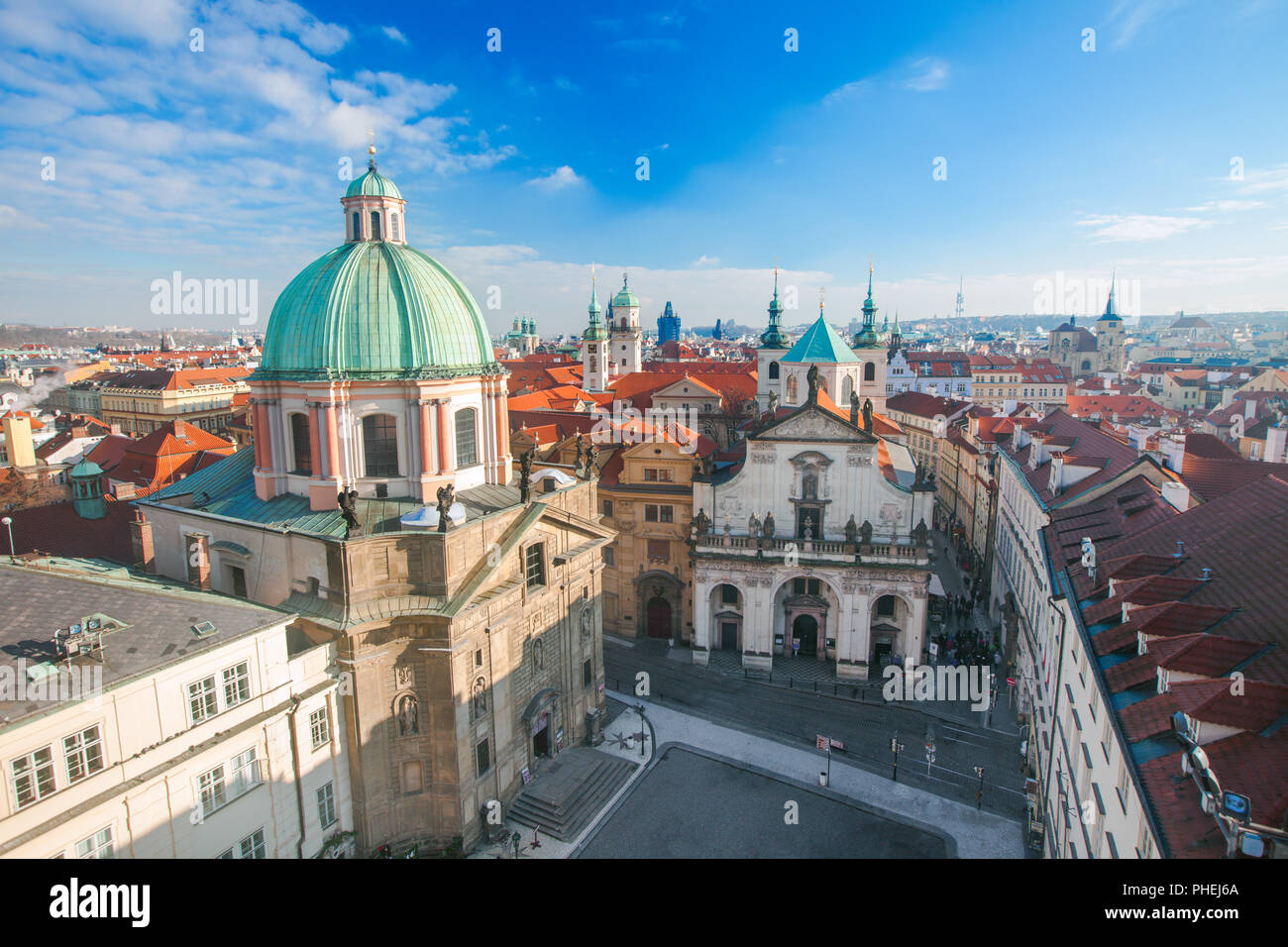 Aerial view of Prague, Czech Republic Stock Photo - Alamy