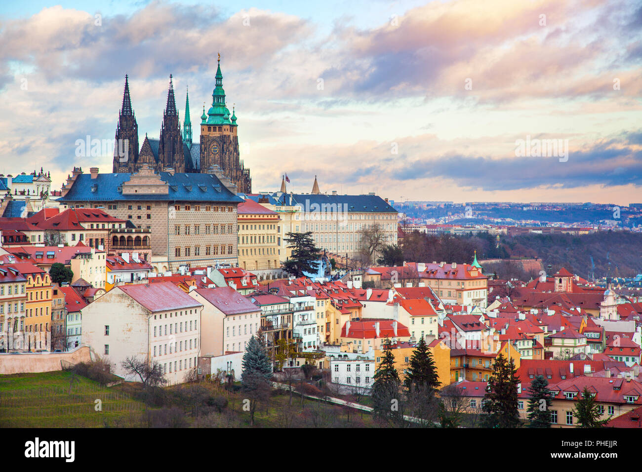 Prague castle gothic downtown hi-res stock photography and images - Alamy