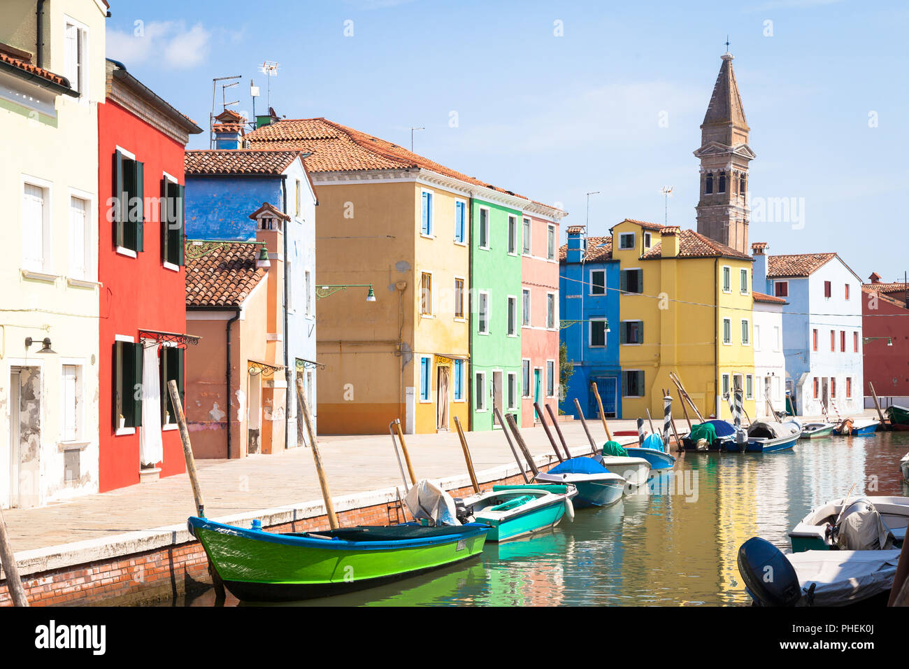 Colored houses in Venice - Italy Stock Photo - Alamy