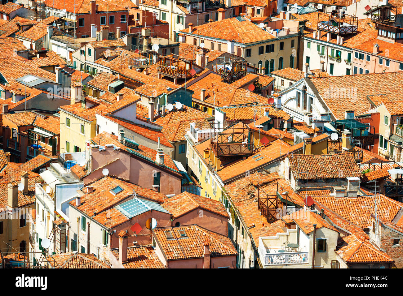 Venice roofs from above Stock Photo - Alamy