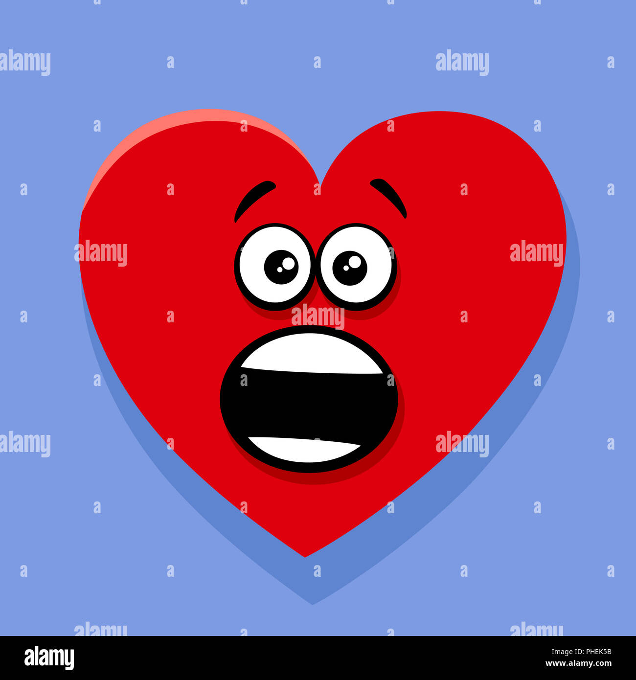Cartoon heart is shocked hi-res stock photography and images - Alamy