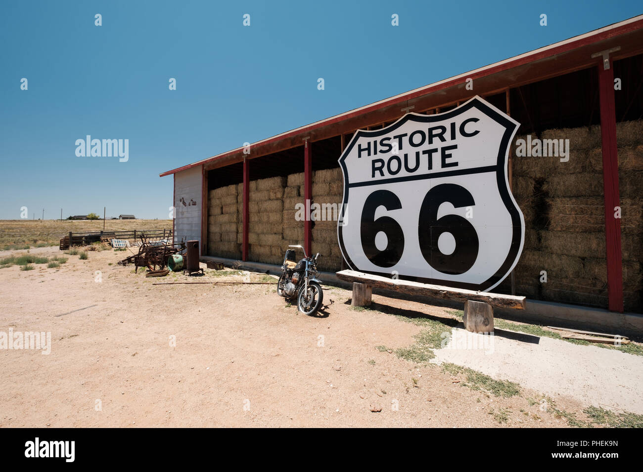 Old motorcycle near historic route 66 in California Stock Photo - Alamy