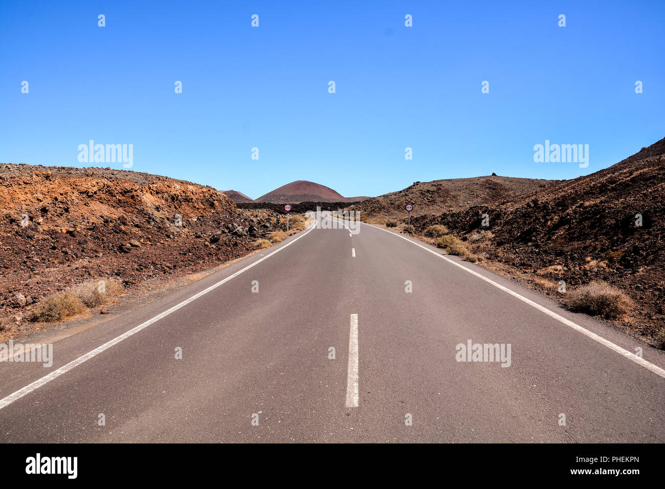 Long Lonely Road Stock Photo - Alamy