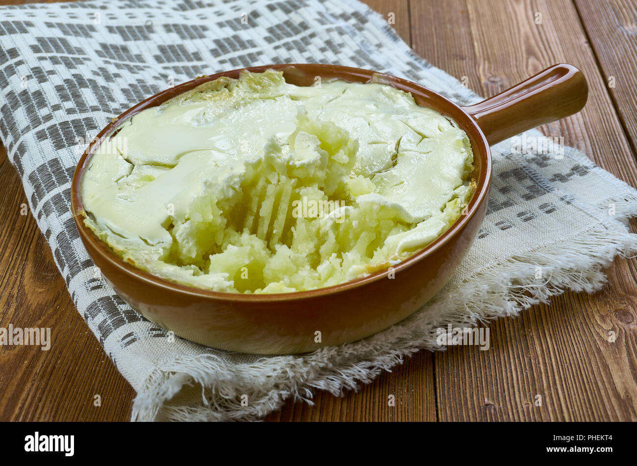 Finnish potato casserole Stock Photo - Alamy