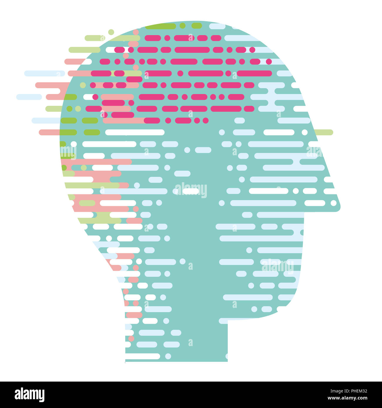 think, head symbol illustration Stock Photo - Alamy