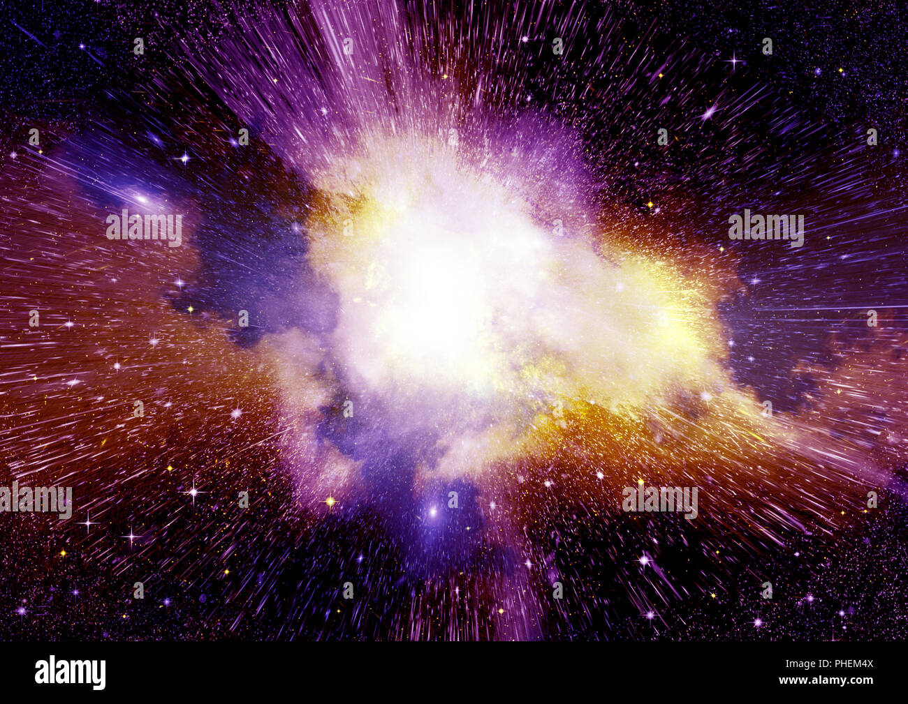 Stars, dust and gas nebula in a far galaxy Stock Photo - Alamy