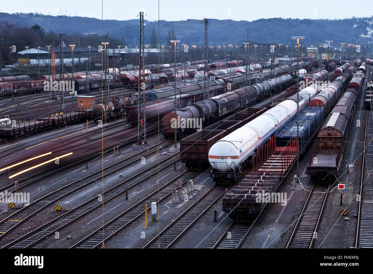 train formation yard Vorhalle, Hagen, Ruhr Area, North Rhine-Westphalia ...