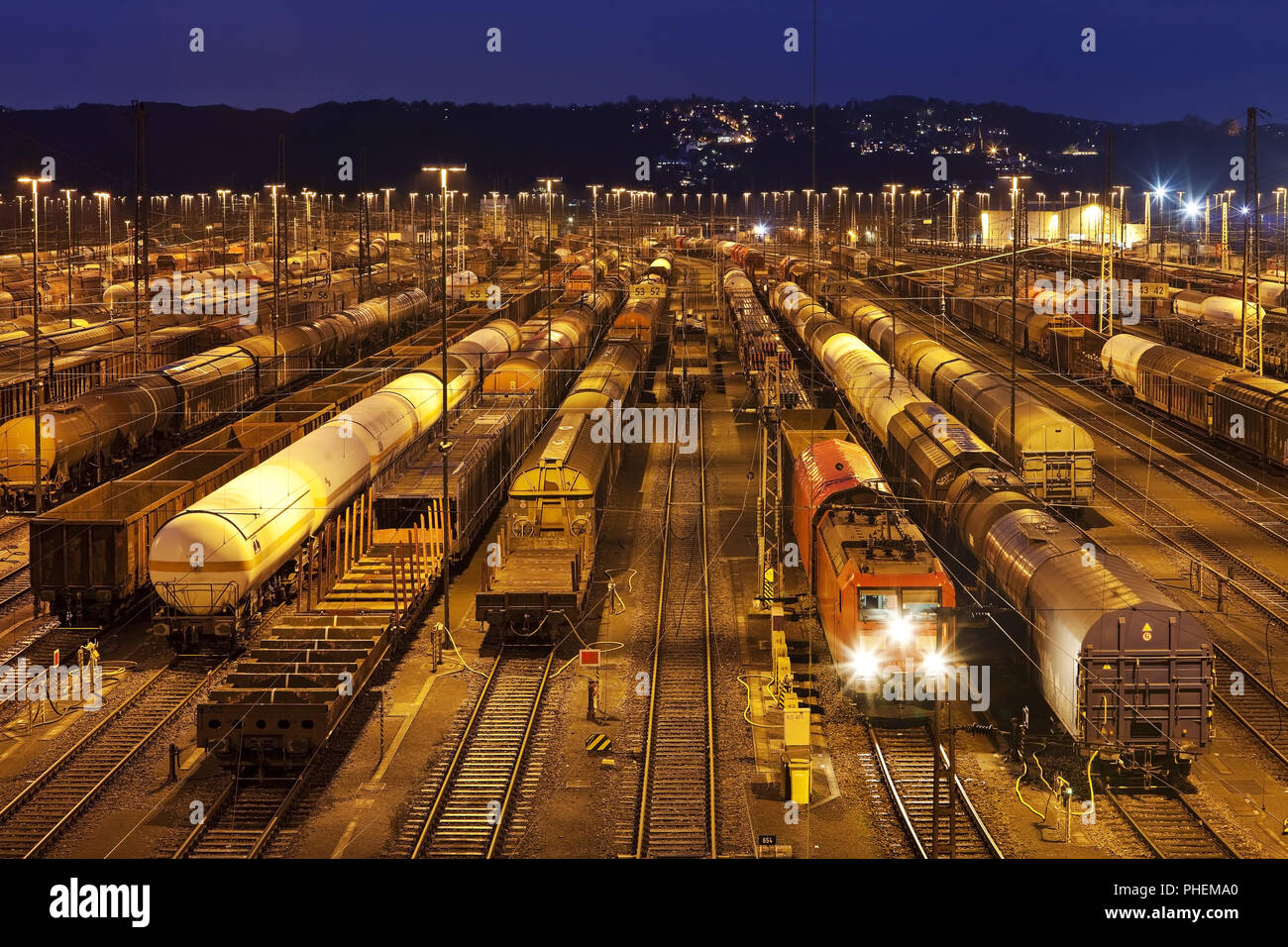 train formation yard Vorhalle, Hagen, Ruhr Area, North Rhine-Westphalia ...