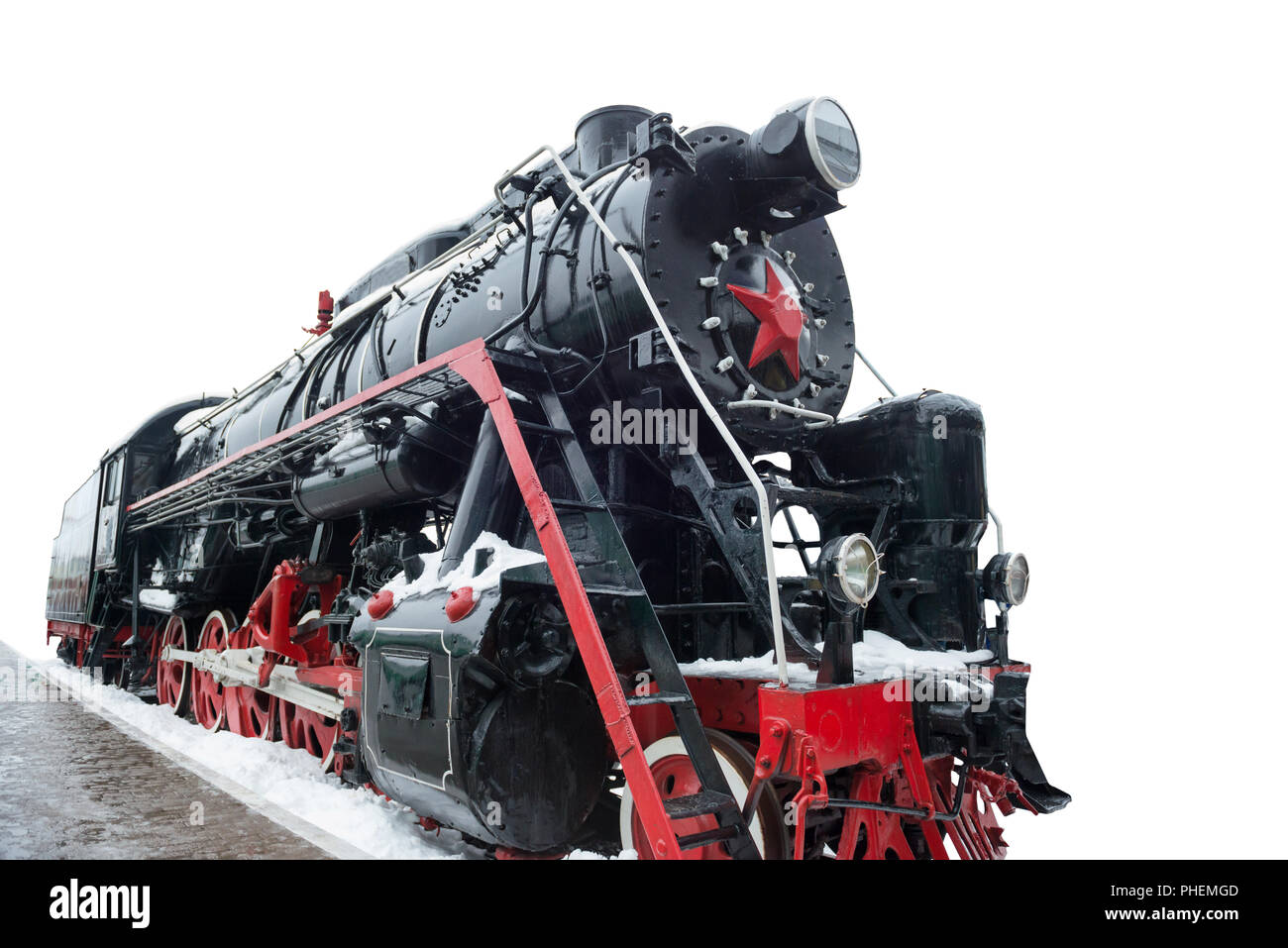 Black old train from USSR Stock Photo - Alamy
