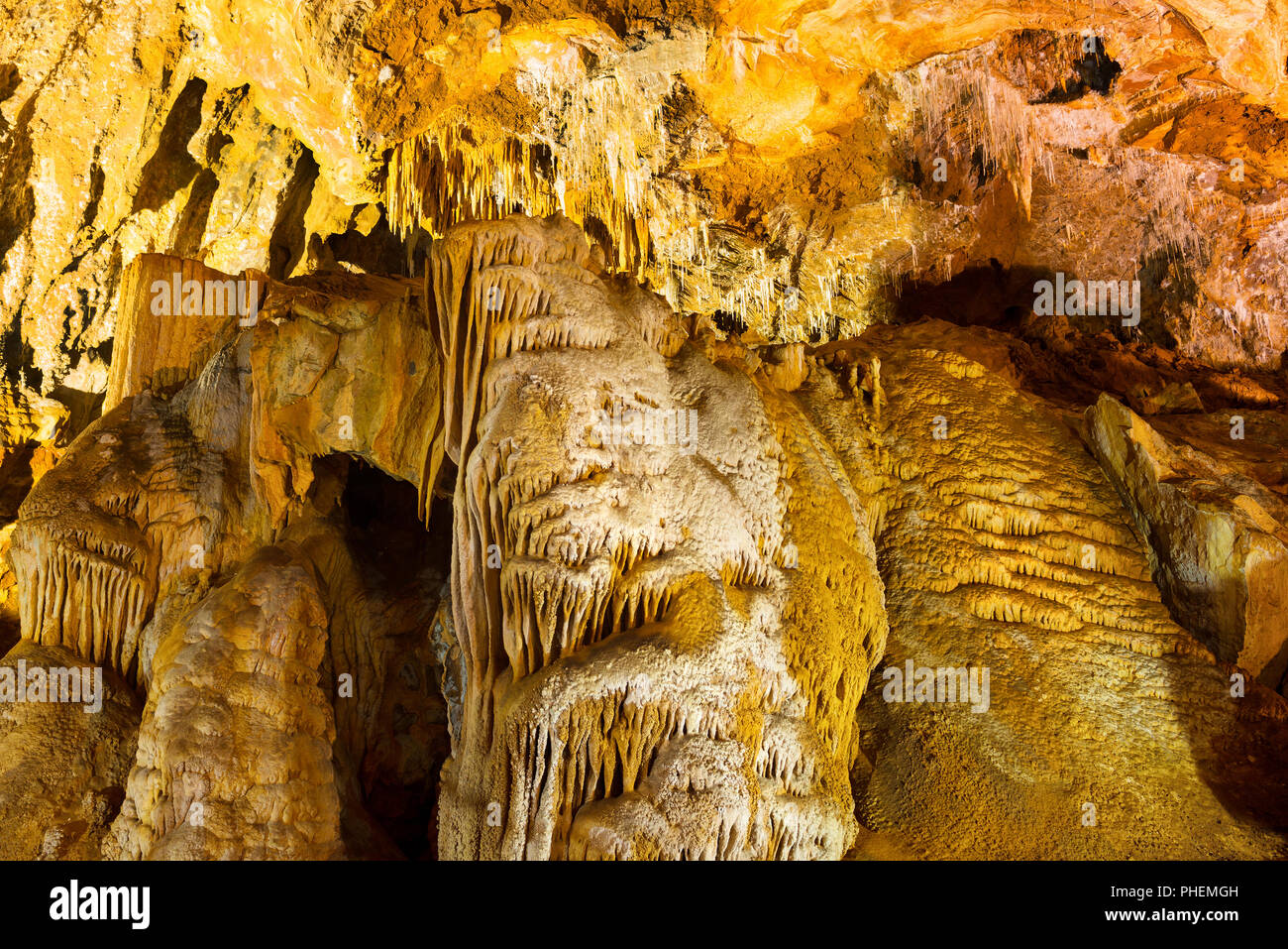 Inside of beautiful dark cave Stock Photo - Alamy