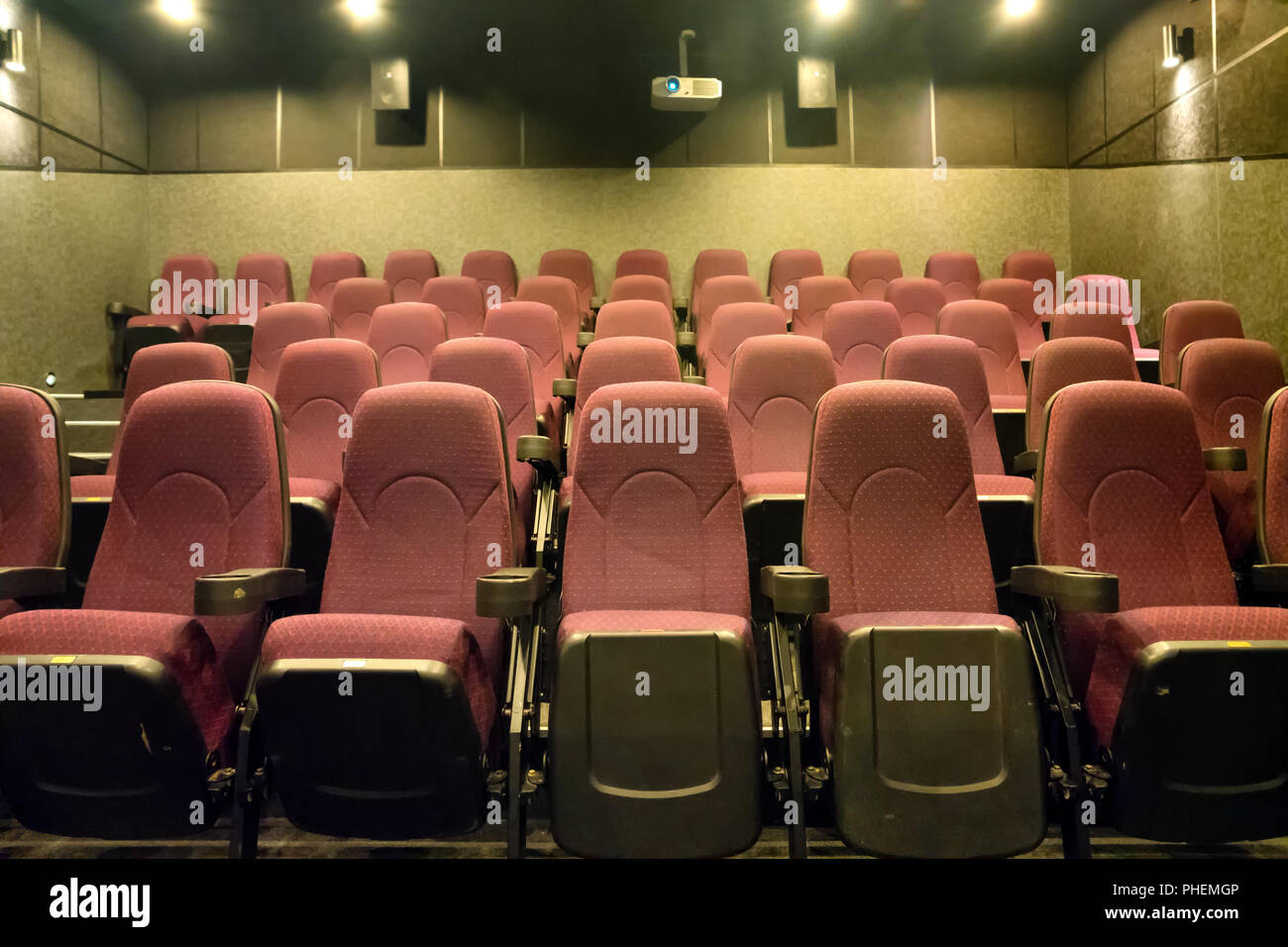 Empty seats in the movie theater Stock Photo - Alamy