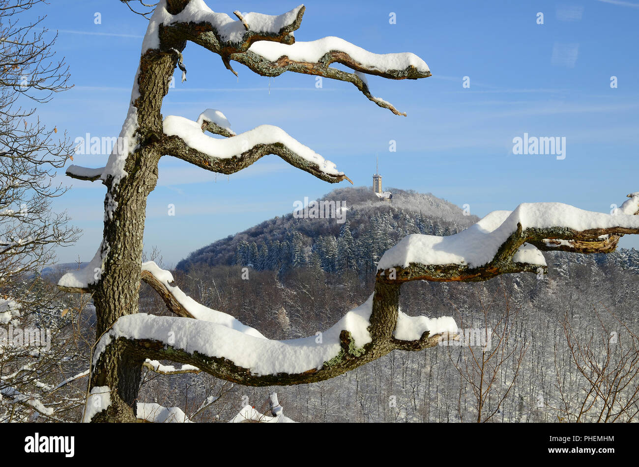swabian alb; Germany; winter landscape Stock Photo - Alamy