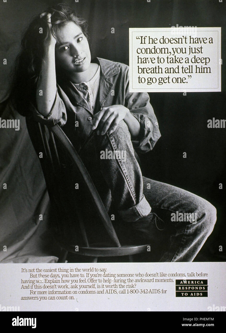 1980s Era HIV AIDS Prevention Public Service Poster Stock Photo - Alamy