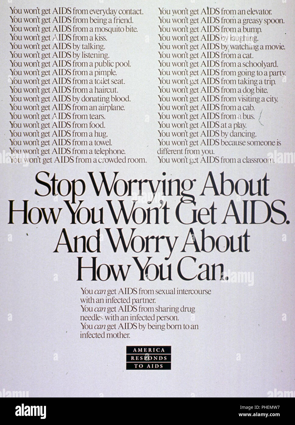 1980s Aids Poster High Resolution Stock Photography and Images - Alamy