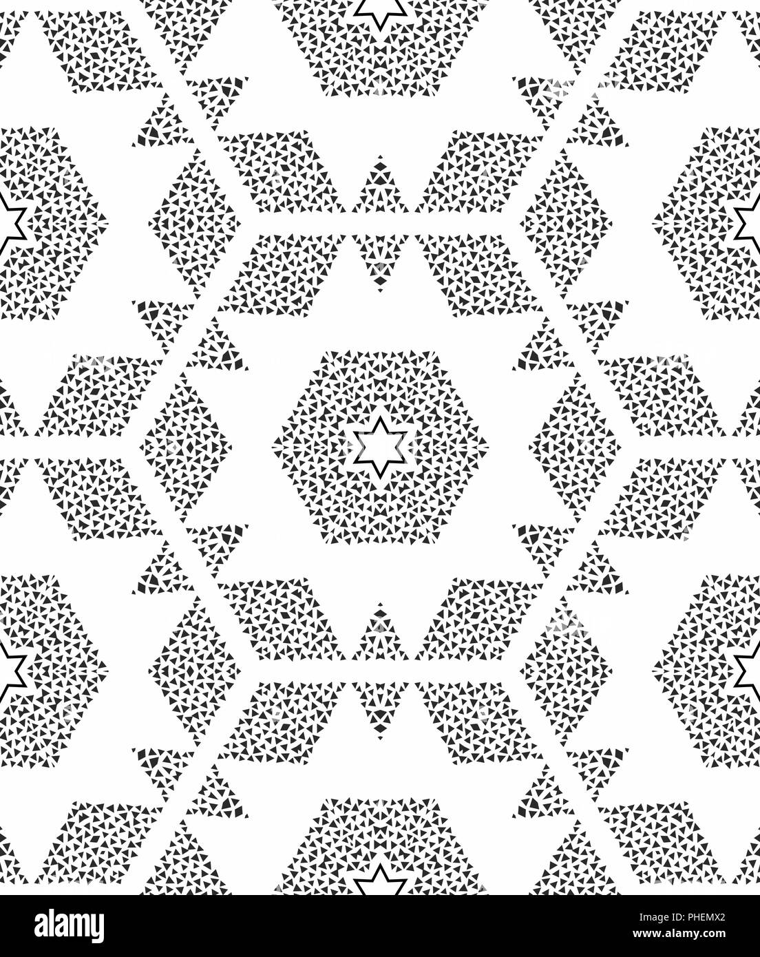 Festive seamless pattern stars Black and White Stock Photos & Images ...