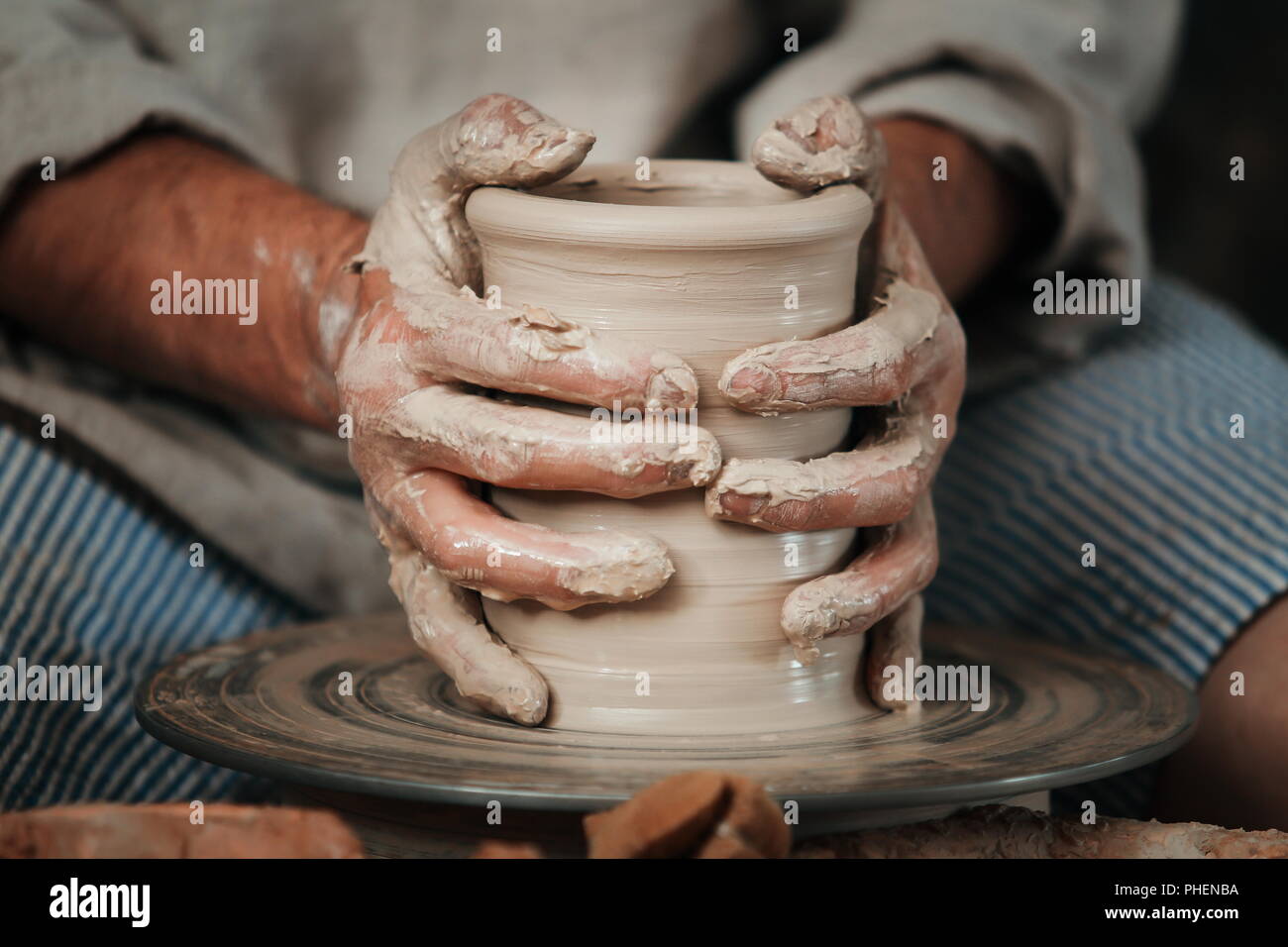 handicraft production of clay products Stock Photo - Alamy