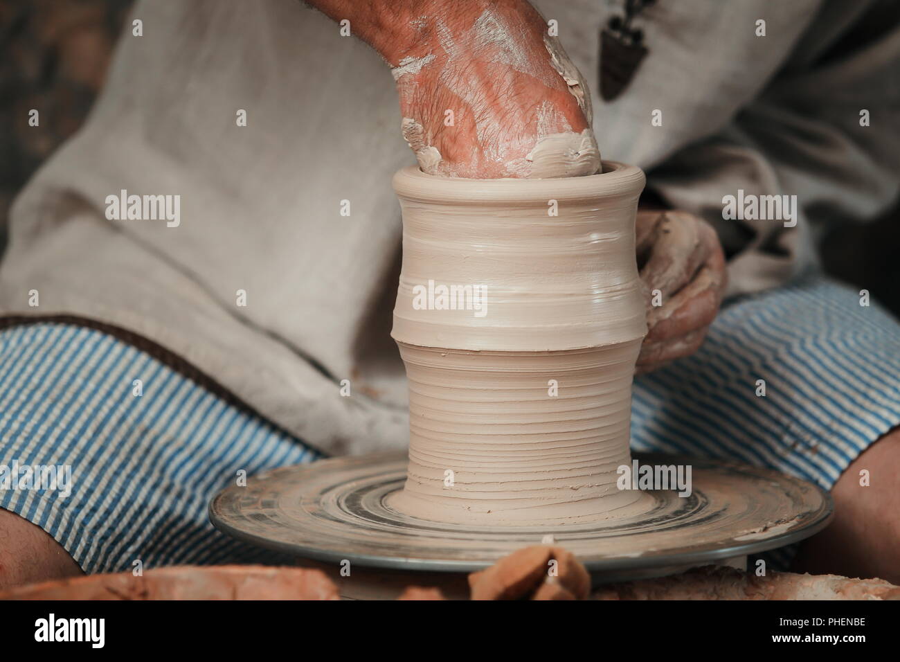 handicraft production of clay products Stock Photo - Alamy