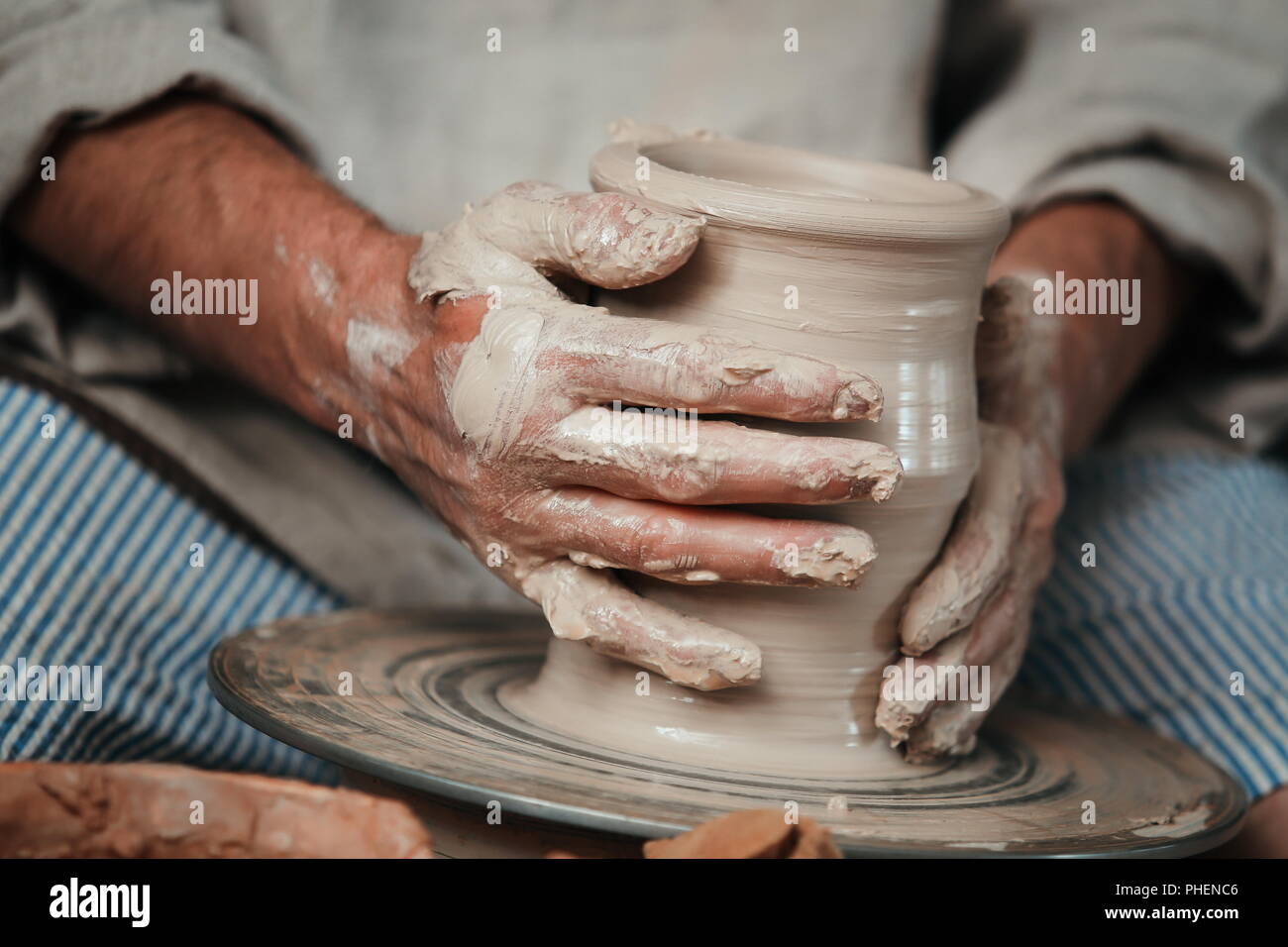 handicraft production of clay products Stock Photo - Alamy