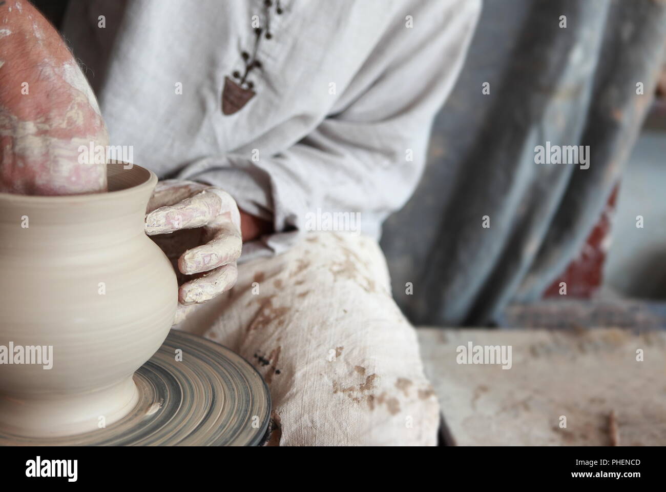 handicraft production of clay products Stock Photo - Alamy