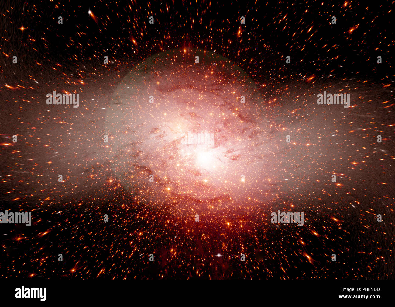 Stars, dust and gas nebula in a far galaxy Stock Photo - Alamy