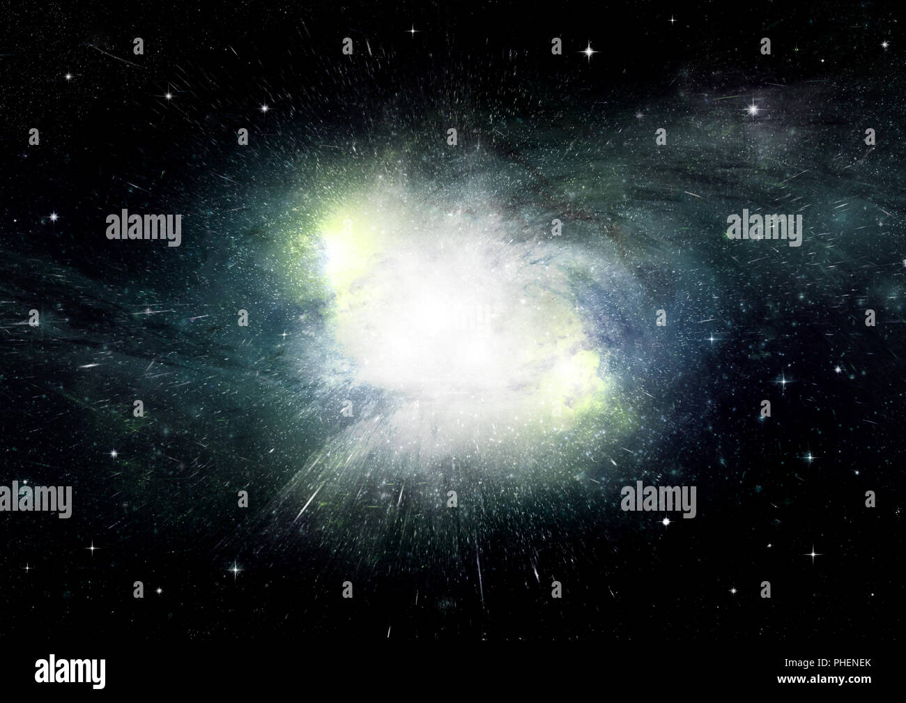 Stars, dust and gas nebula in a far galaxy Stock Photo - Alamy