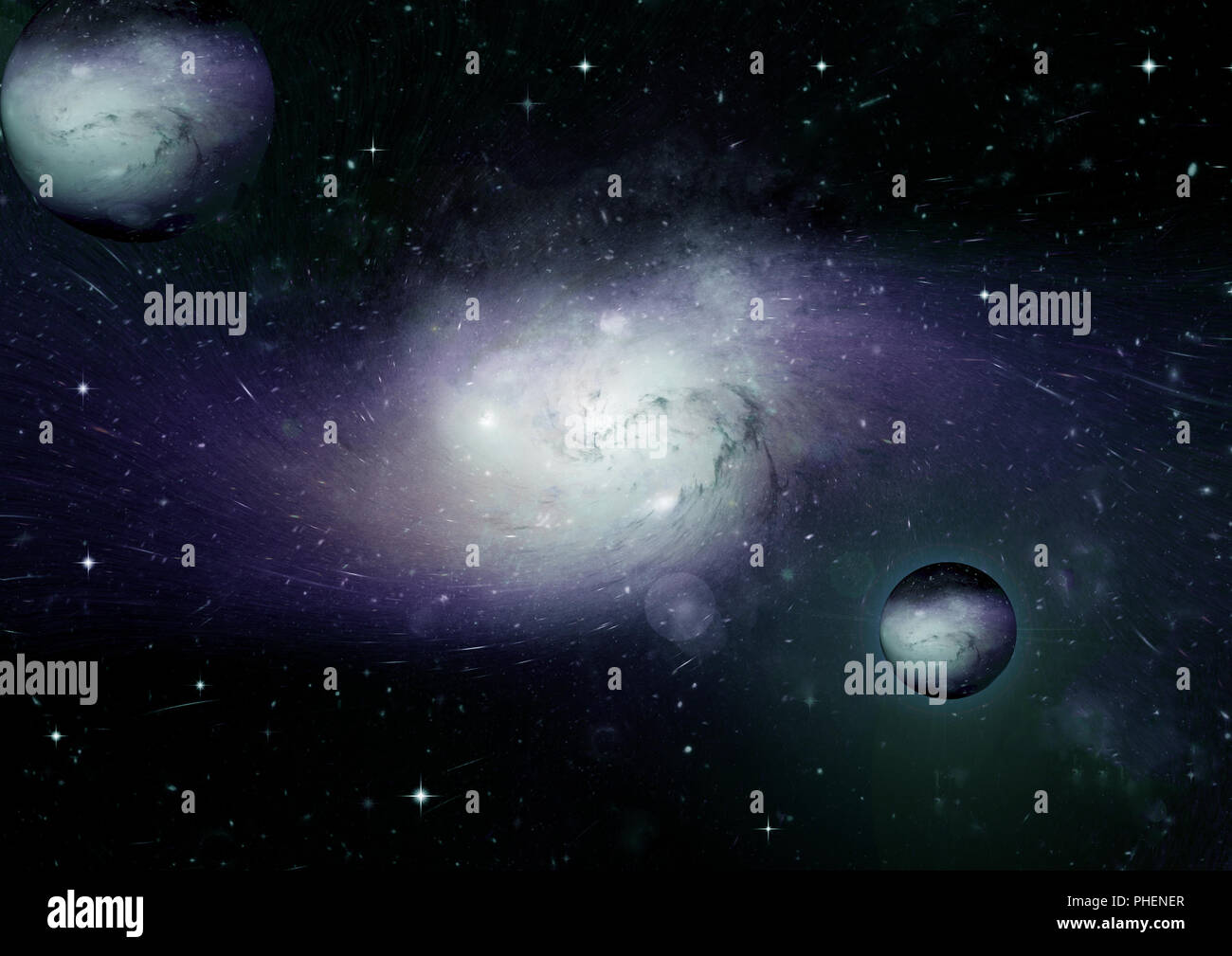 Stars, dust and gas nebula in a far galaxy Stock Photo - Alamy