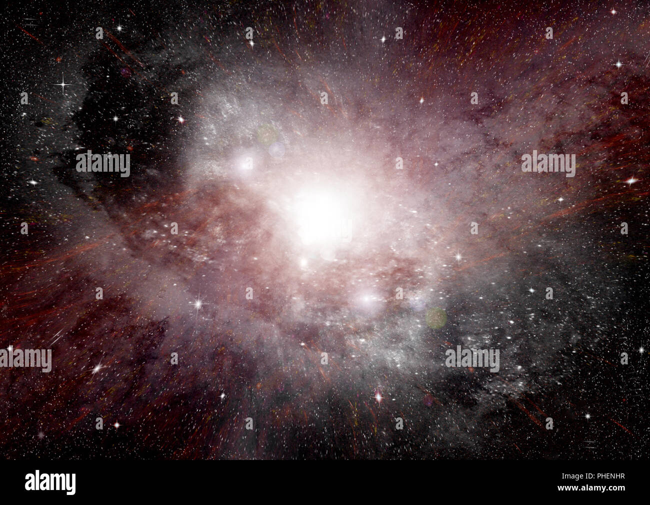 Stars, dust and gas nebula in a far galaxy Stock Photo - Alamy