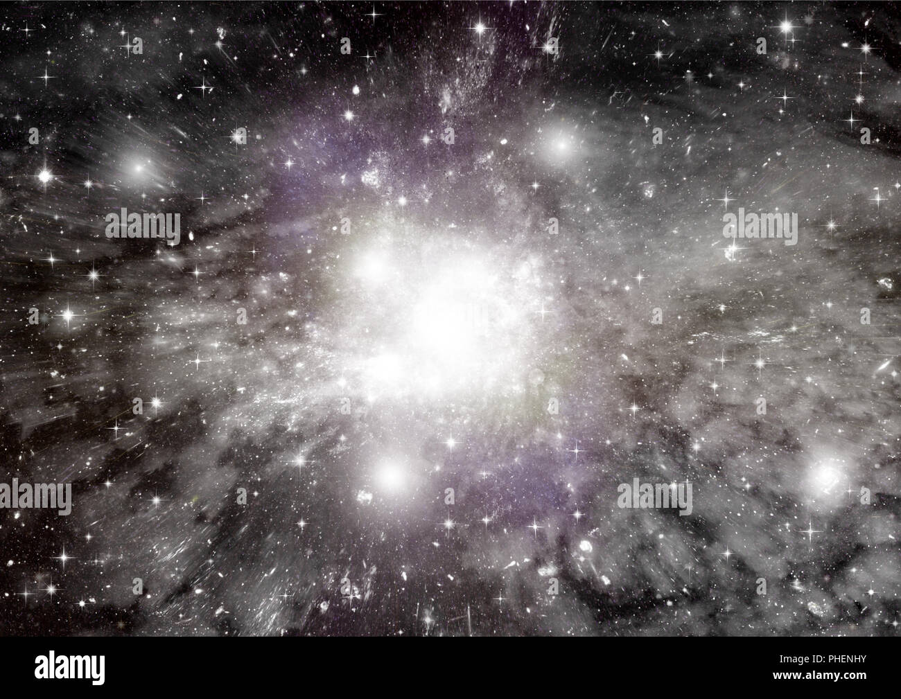 Stars, dust and gas nebula in a far galaxy Stock Photo - Alamy