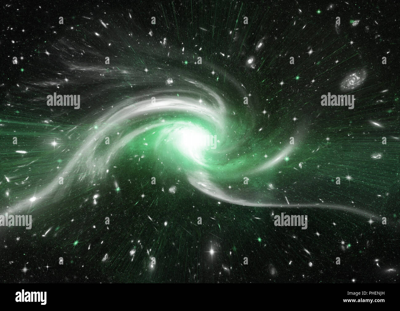 Stars, dust and gas nebula in a far galaxy Stock Photo - Alamy