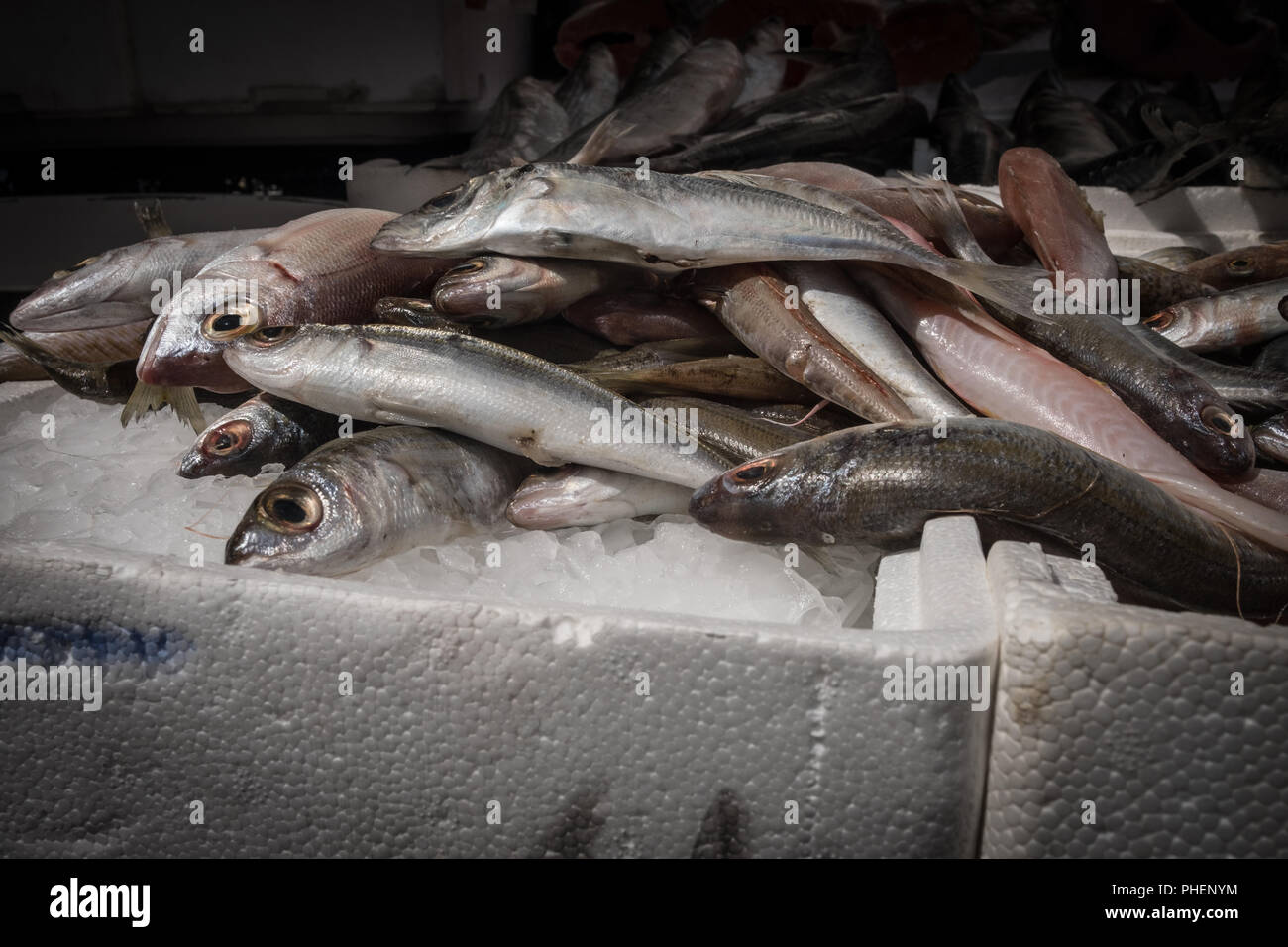 Mediterranean fish exposed in open market in Napoli Stock Photo - Alamy