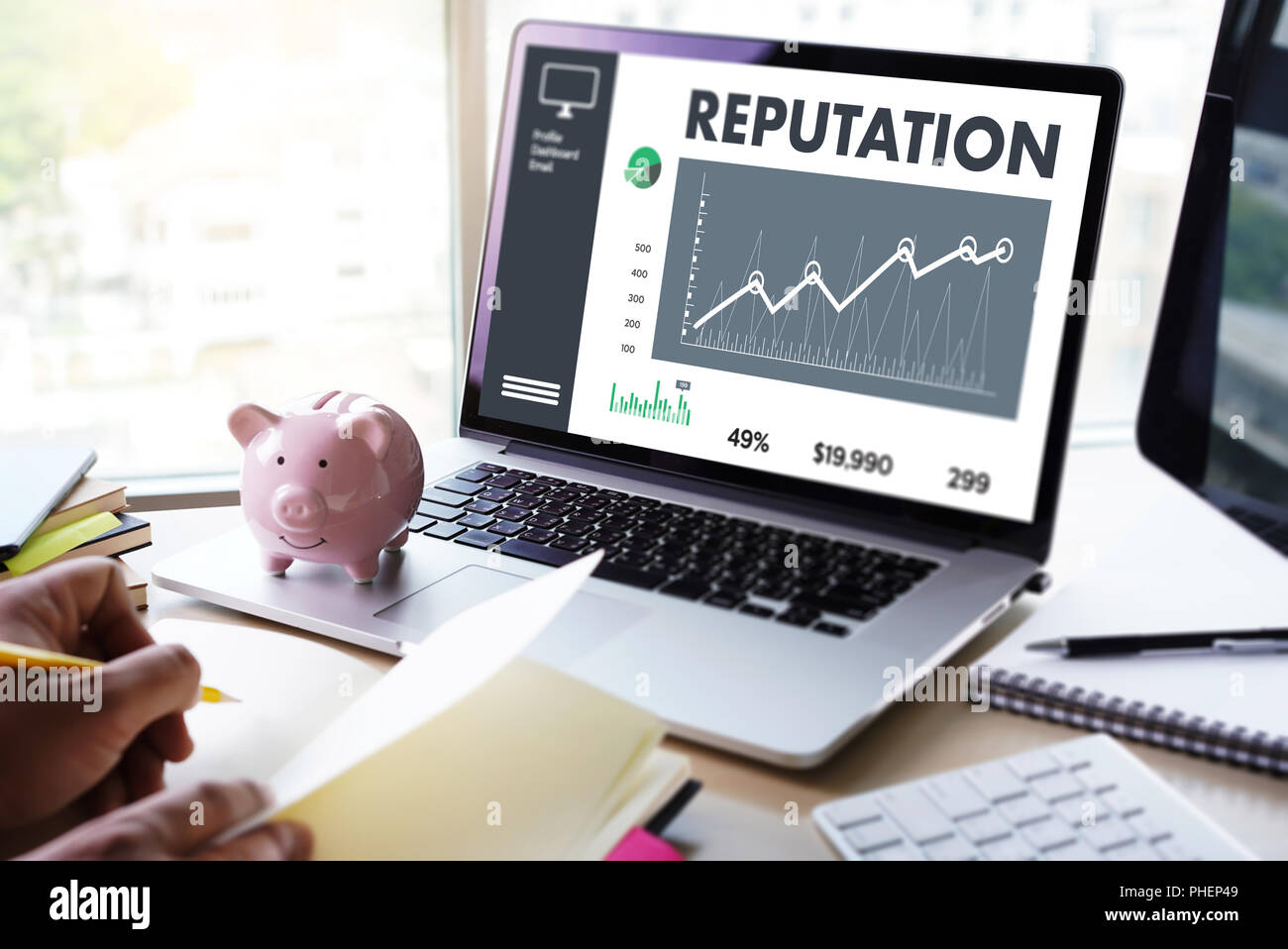 REPUTATION Popular Ranking Honor Reputation management Branding Concept ...