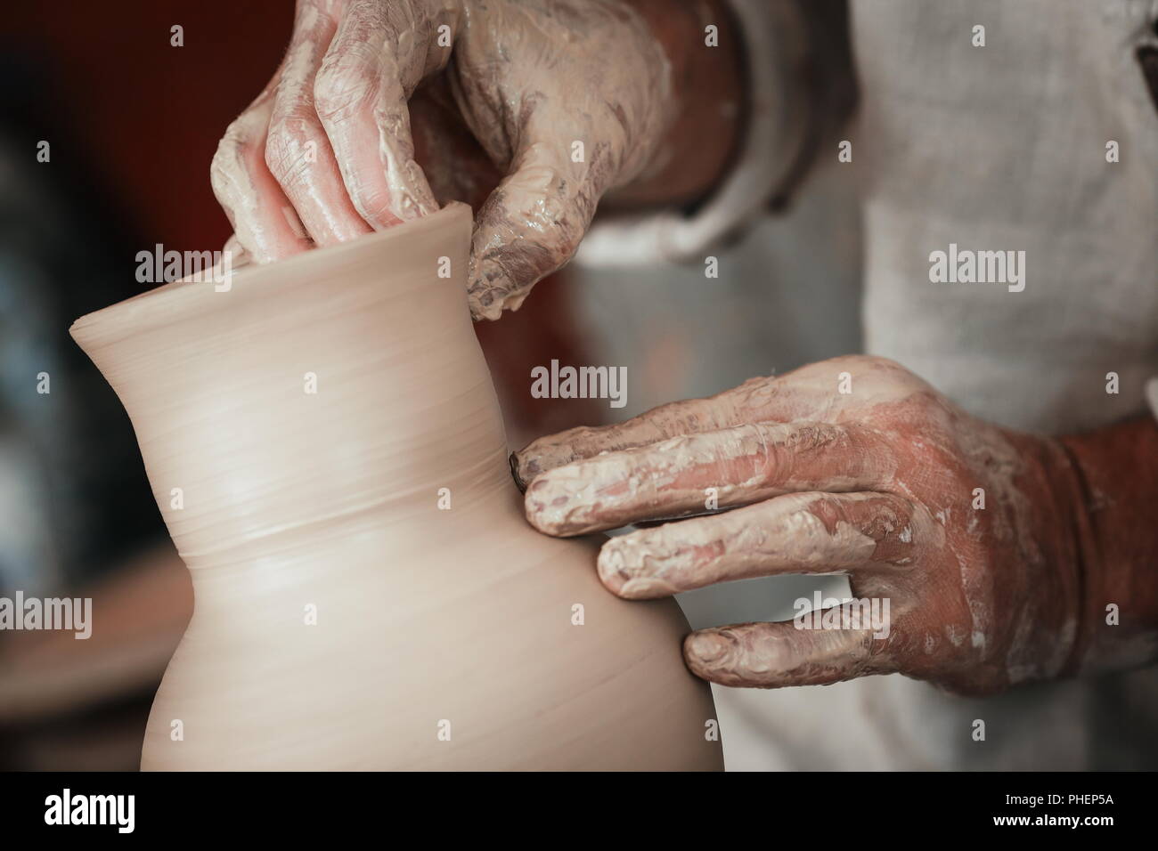 handicraft production of clay products Stock Photo - Alamy