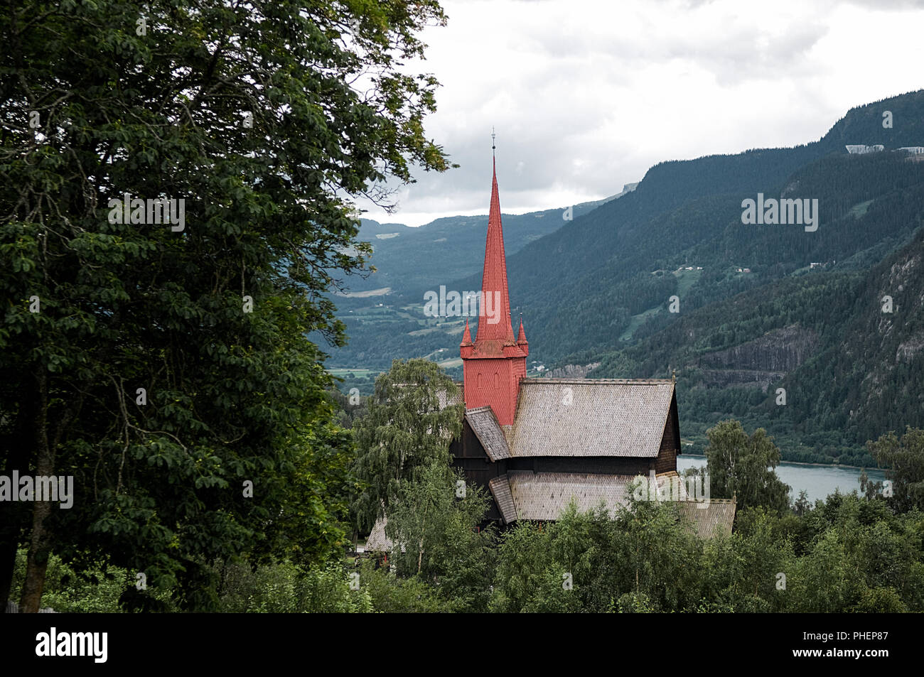 Stave Church from 13. Cycle in Ringebu, Norway Stock Photo - Alamy