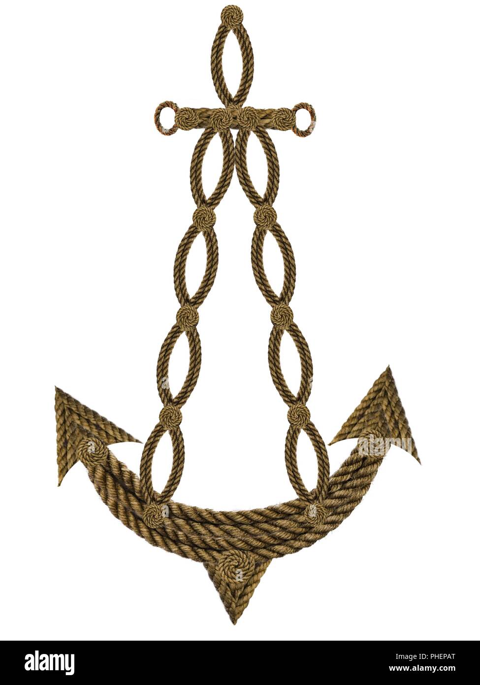 Compass anchor steering wheel Stock Photo - Alamy