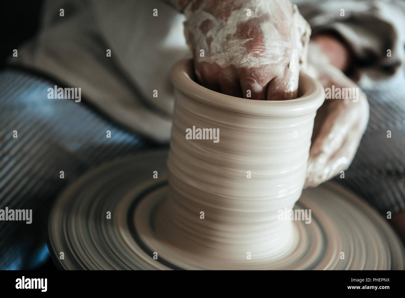 handicraft production of clay products Stock Photo - Alamy