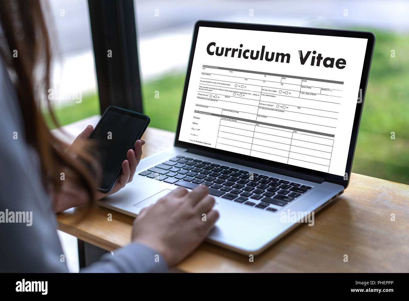 CV - Curriculum Vitae (Job interview concept with business CV resume ...