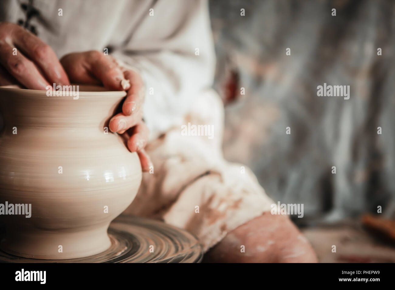 handicraft production of clay products Stock Photo - Alamy