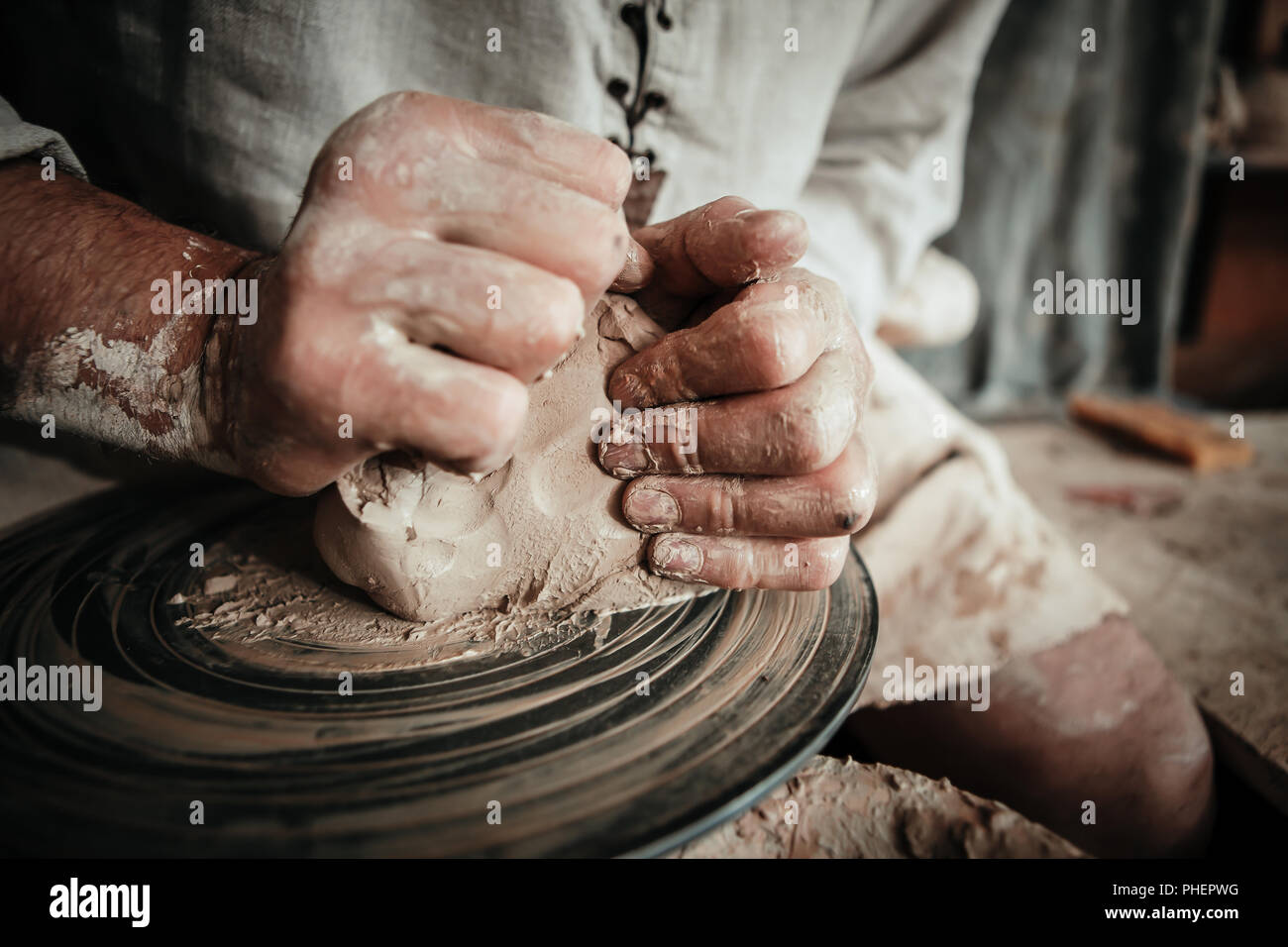 handicraft production of clay products Stock Photo - Alamy