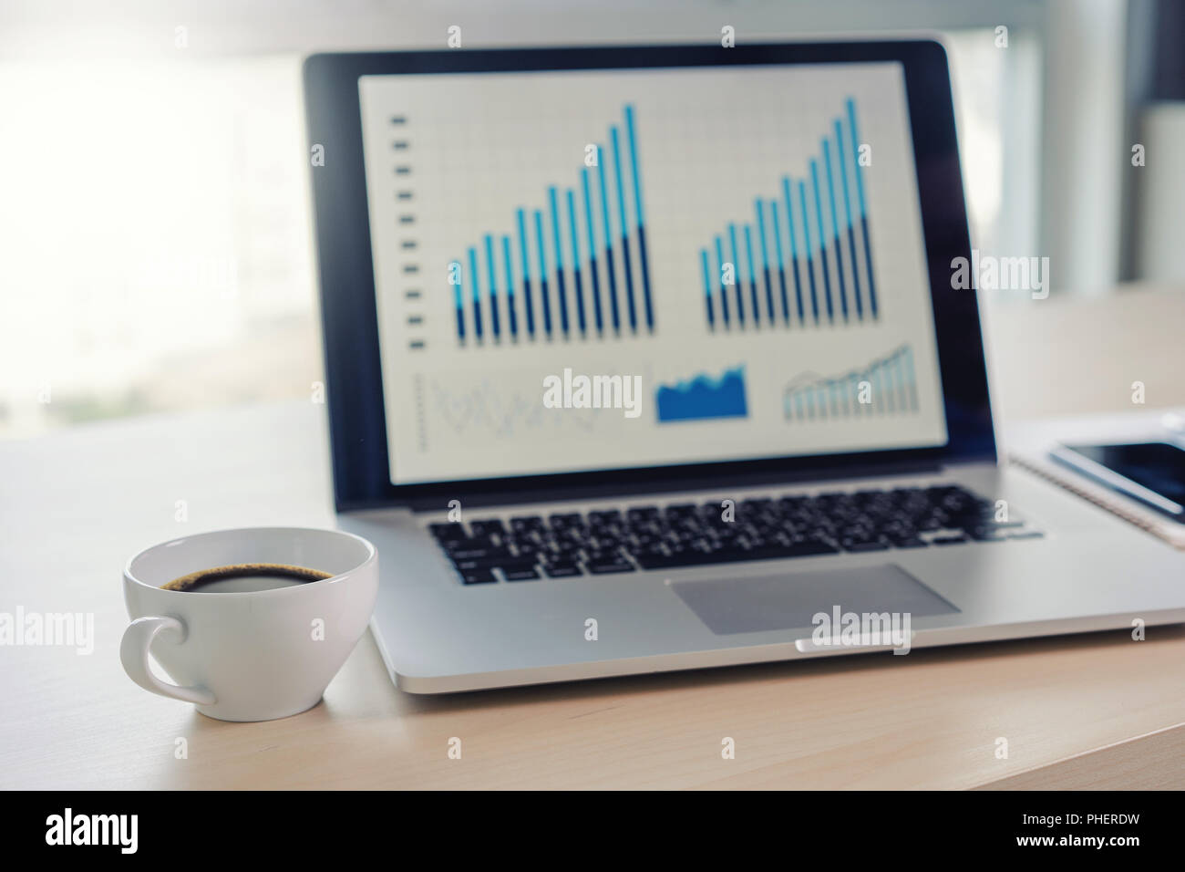 Business working graph financial Data Analytics Statistics Information ...