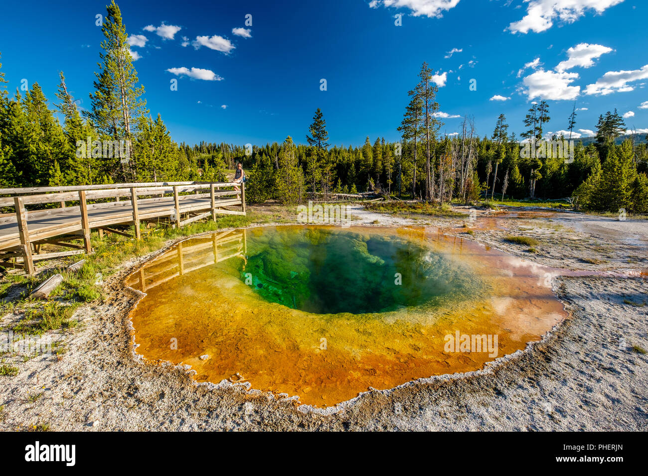 Yellowstone national park summer hiker hi-res stock photography and ...