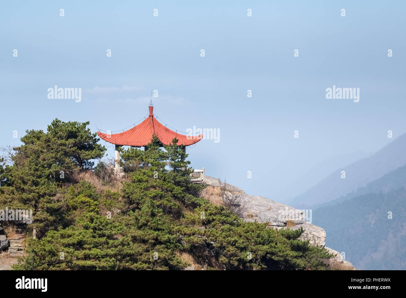 traditional pavilion on mount lushan Stock Photo - Alamy
