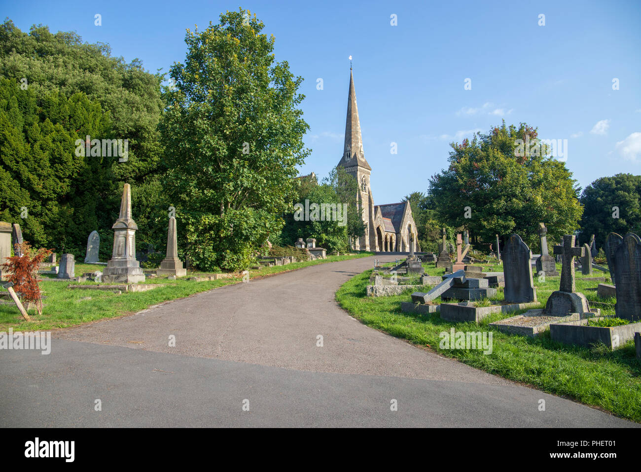 The Graves and Graveyard at Locksbrook Cemetery, Bath, Somerset Stock ...