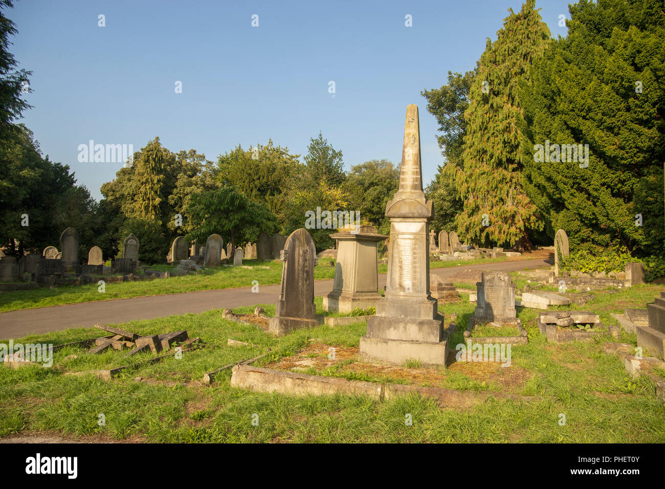 The Graves and Graveyard at Locksbrook Cemetery, Bath, Somerset Stock ...