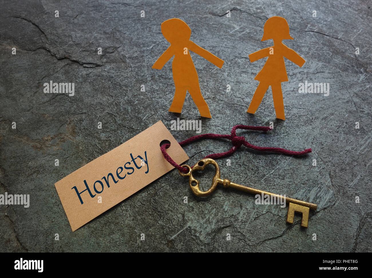 Honest paper couple Stock Photo - Alamy