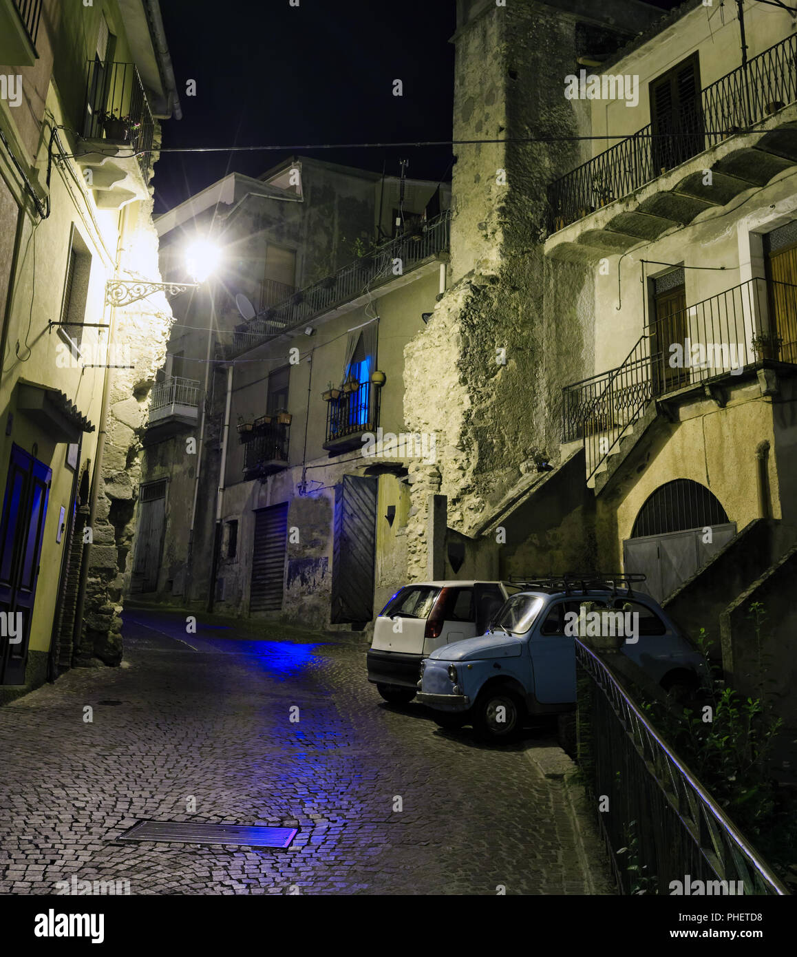 Night Stilo village, Calabria, Italy Stock Photo - Alamy