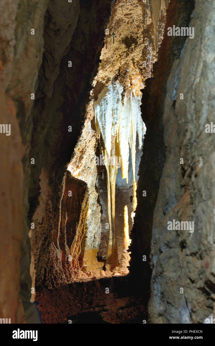 Inside of beautiful dark cave Stock Photo - Alamy