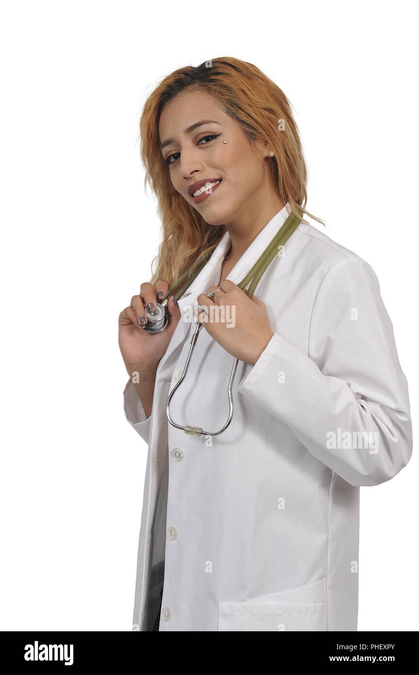 Beautiful Woman Doctor Stock Photo - Alamy