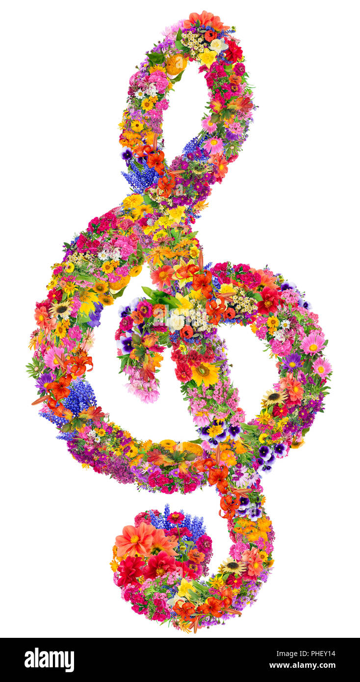 Abstract music background notes floral hi-res stock photography and ...